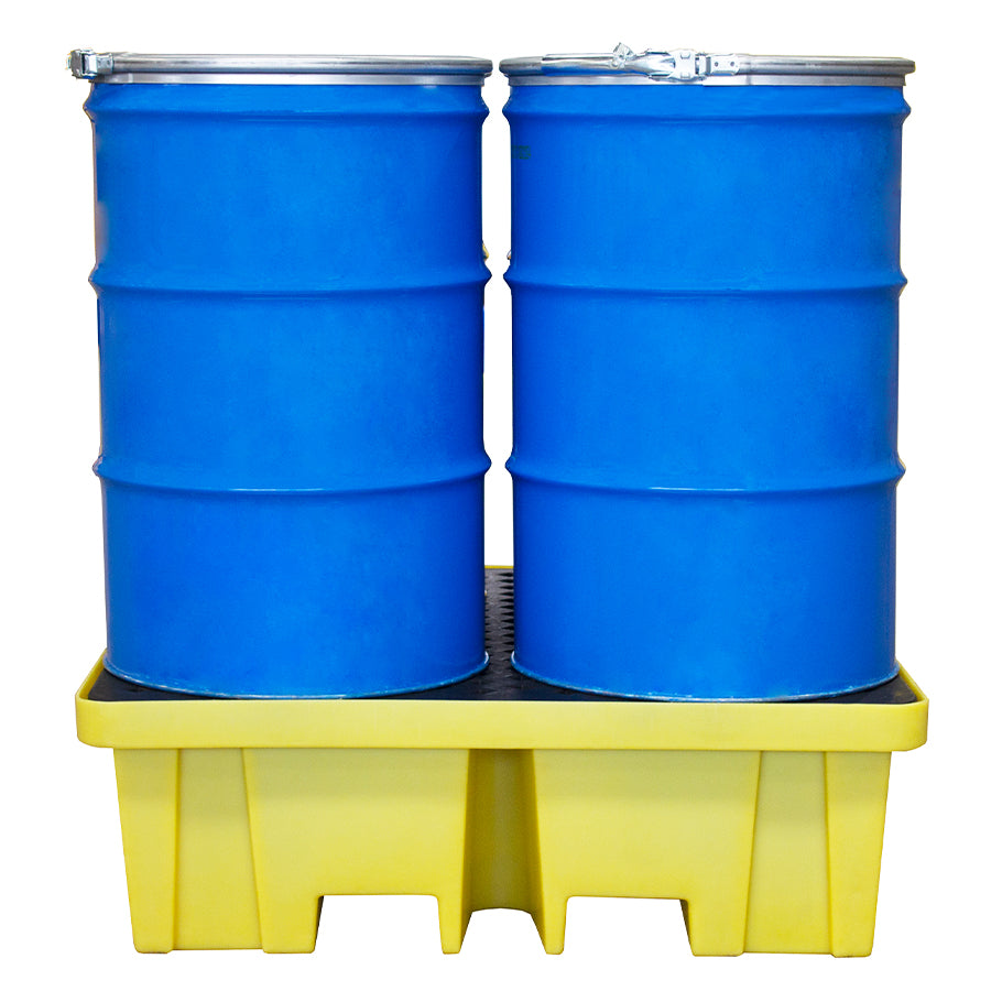 BP4FW 4 Drum Spill Pallet with Removable Grids & 4-way Fork Lift Acces ...