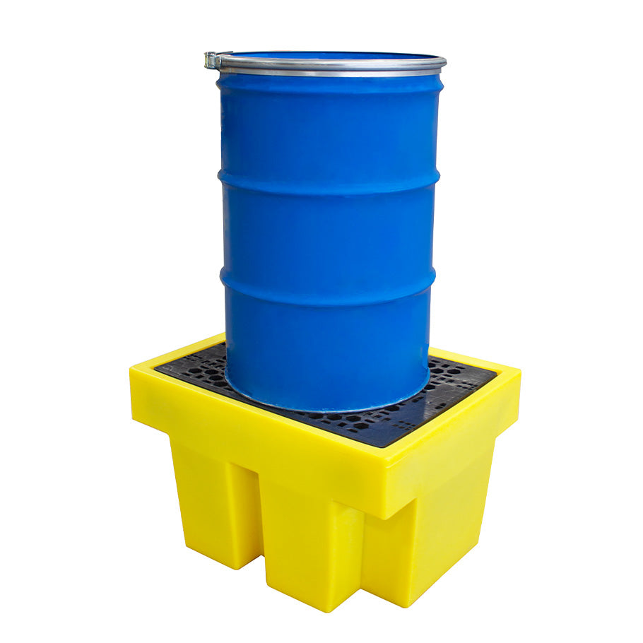 BP1 1 Drum Spill Pallet with Removable Grid - Suitable for 1 x 205 Lit ...