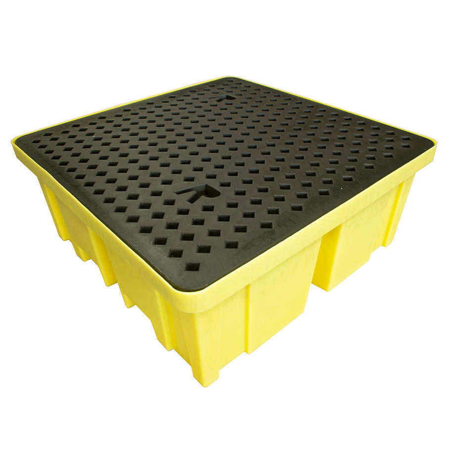 BP4XL 4 Drum Spill Pallet with Extra Capacity Sump & Removable Grids ...