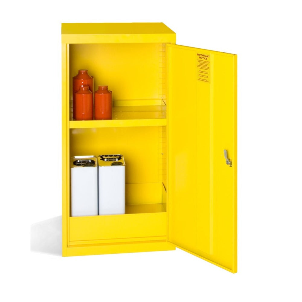 Hazardous Mini Storage Safety Cabinet in Yellow with 1 Shelf 710x355x3 ...