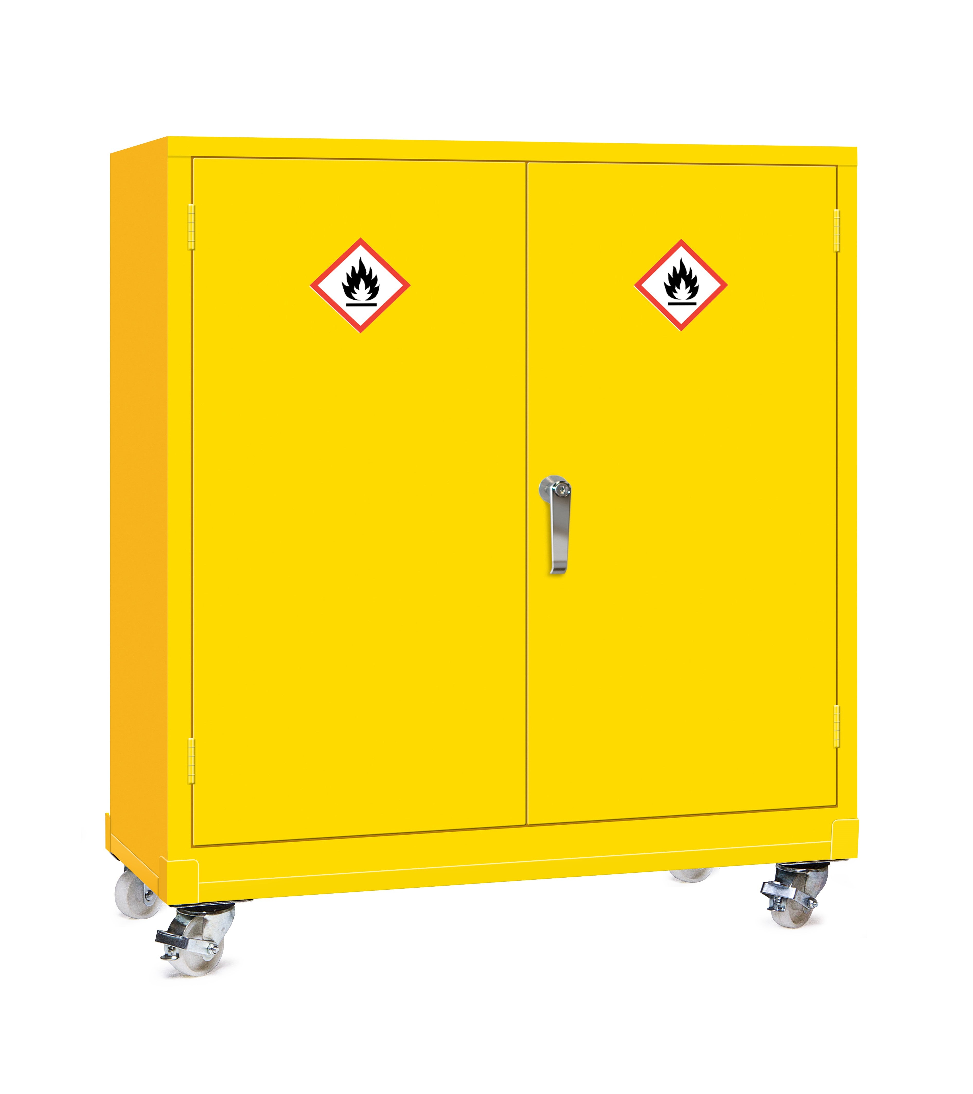 Mobile Hazardous Storage Safety Cabinet in Yellow with 1 Shelf 1130x91 ...
