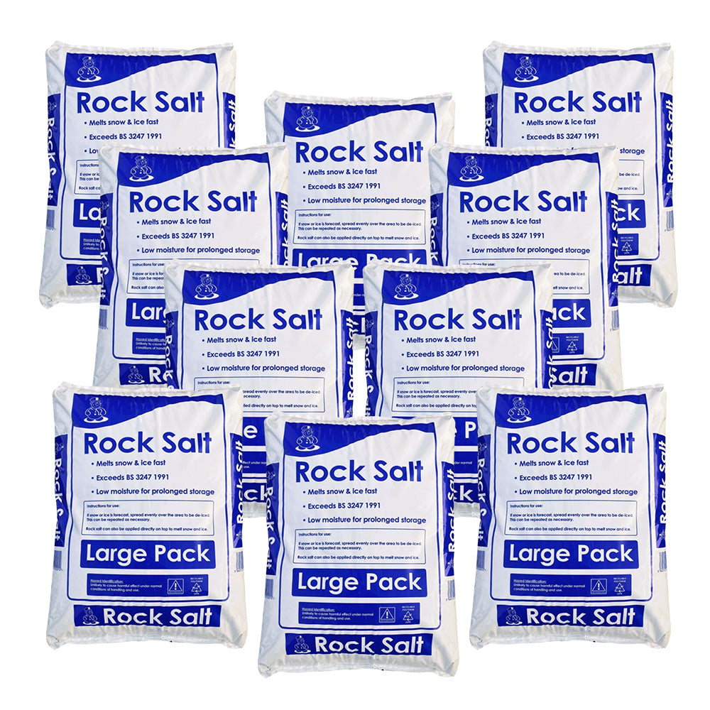 Brown De-Icing Rock Salt in Large Packs - Pallet of 10 Bags (Quarter P ...