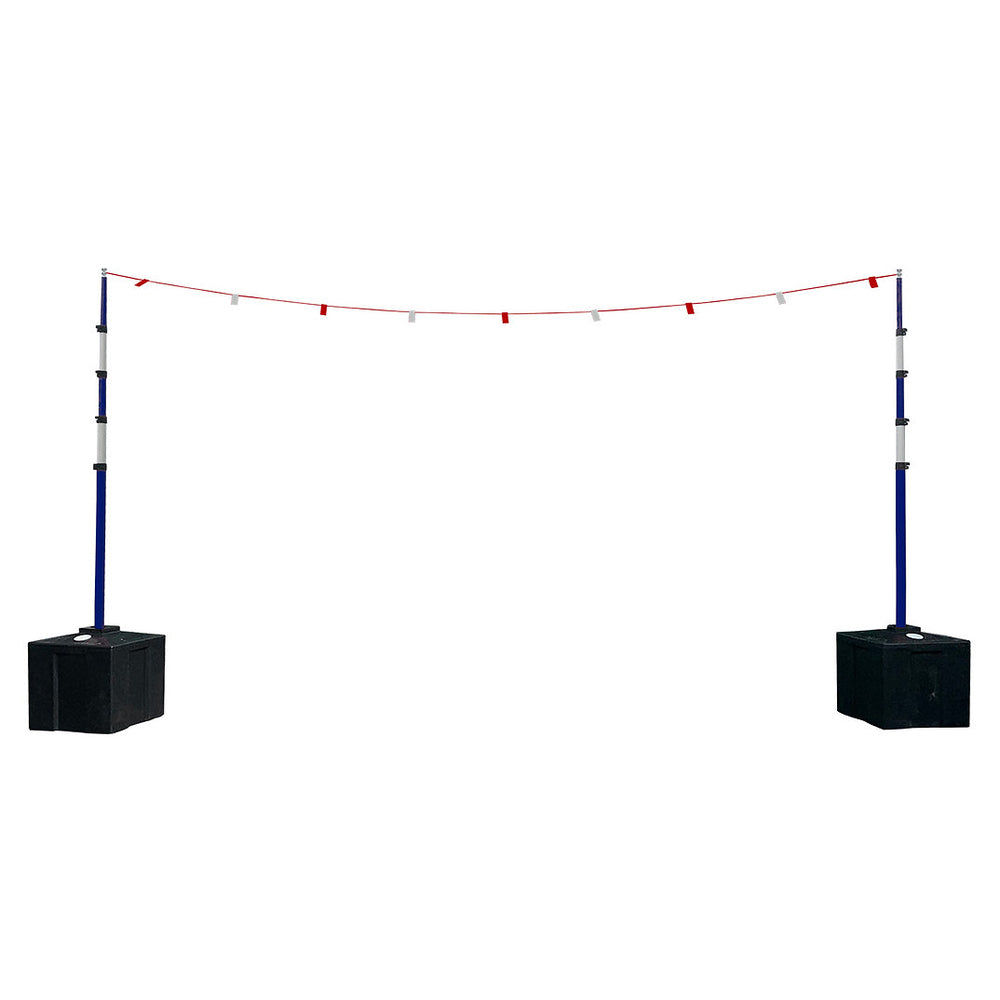 GS6 Guardian Goalpost Barrier Kit 3 with Blue & White Poles, Ballasts ...