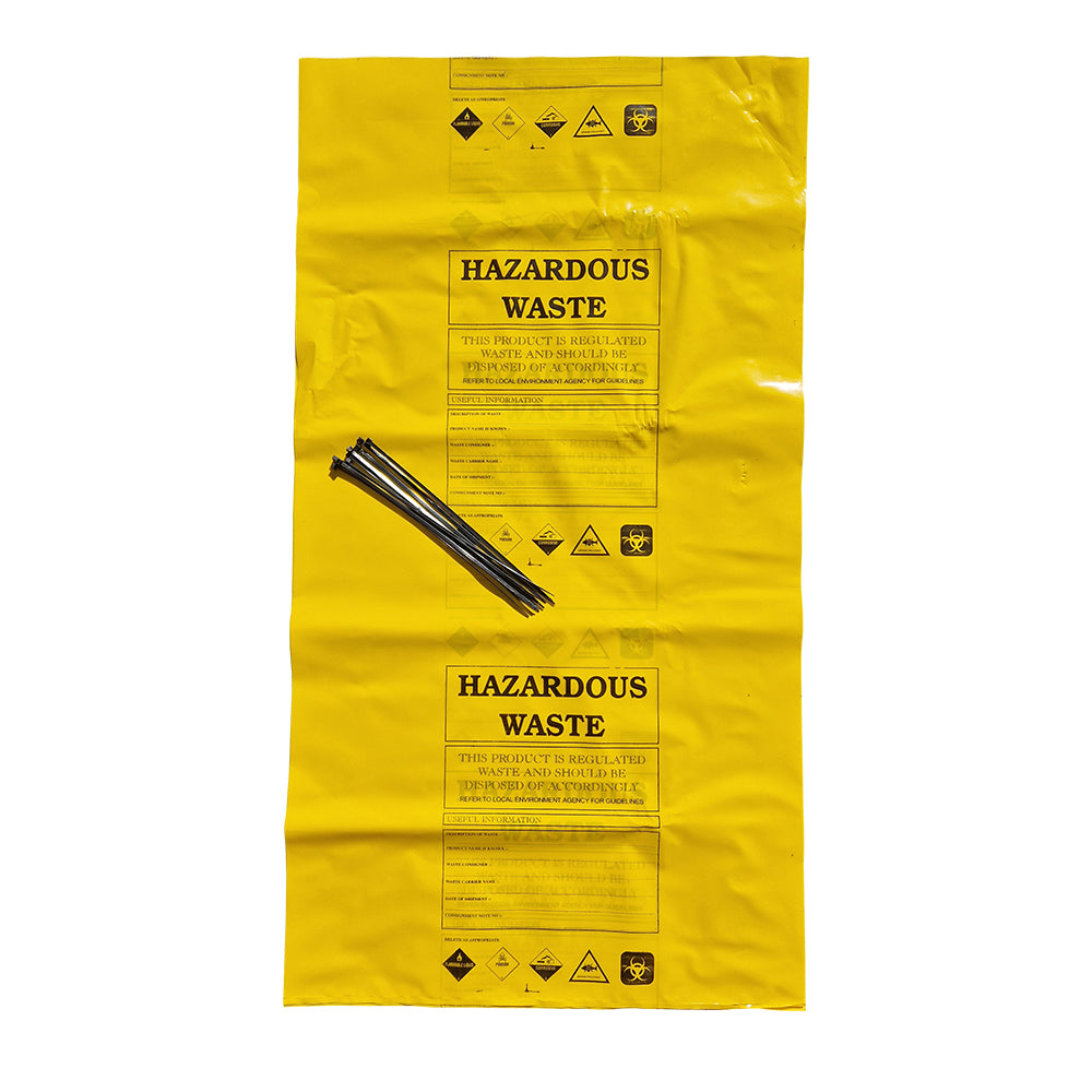 Heavy Duty Hazardous Waste Bags in Yellow 1120mm X 600mm 125 Micron ...