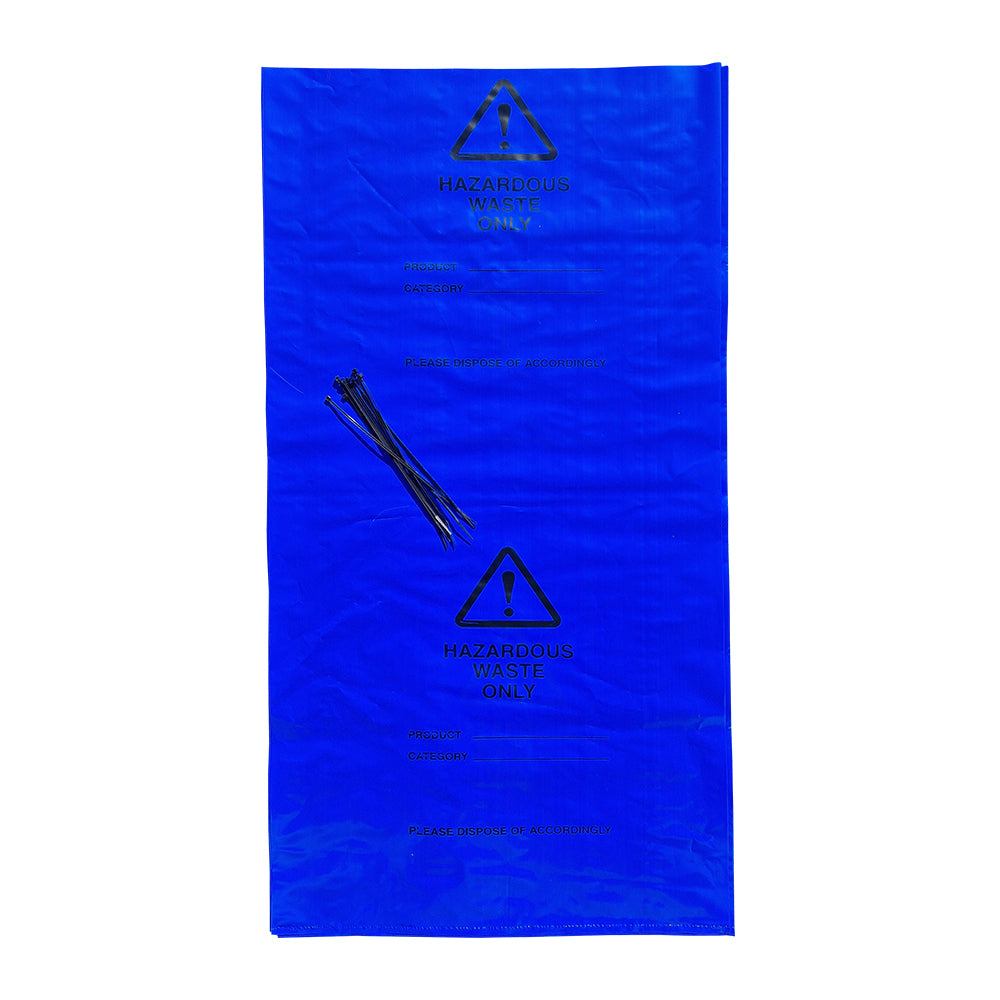 Heavy Duty Hazardous Waste Bags in Blue 900mm X 460mm 80 Micron - Pack ...