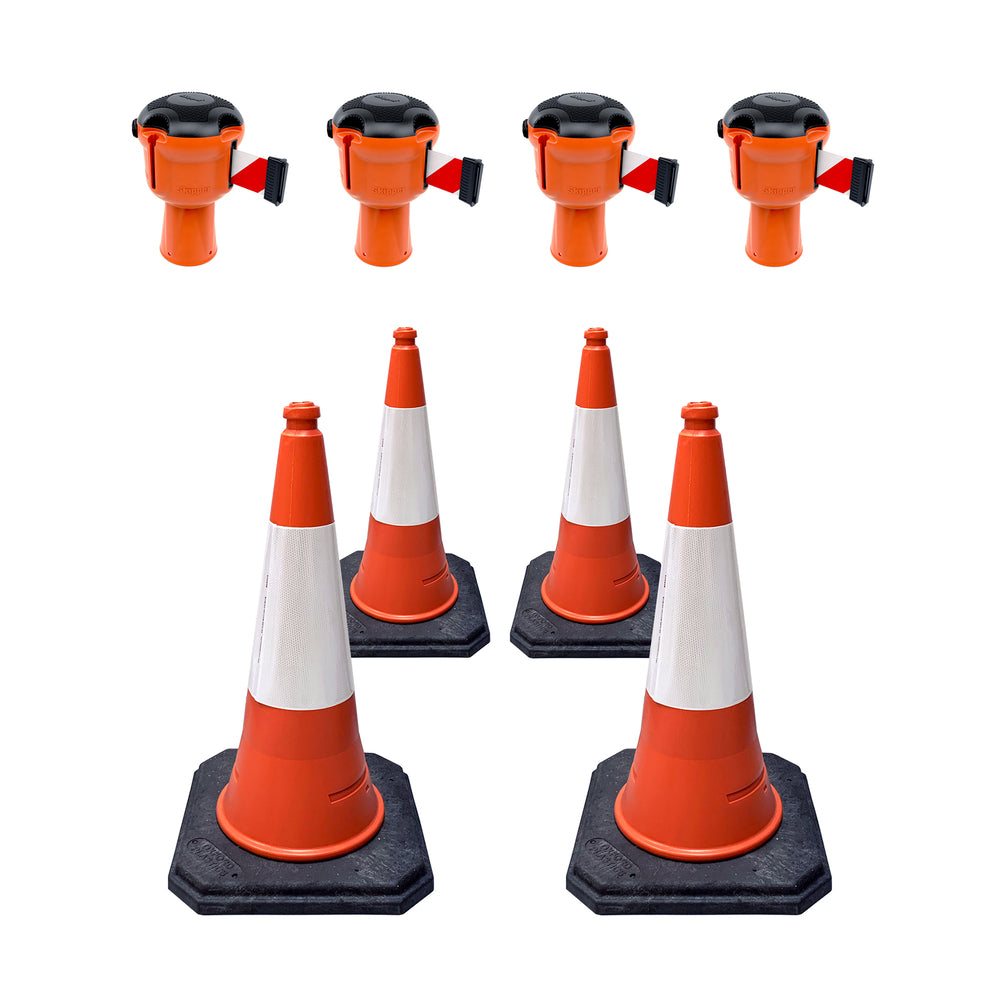 Skipper 36m Retractable Cone Top Barrier Kit - Kit12 – One Stop For Safety