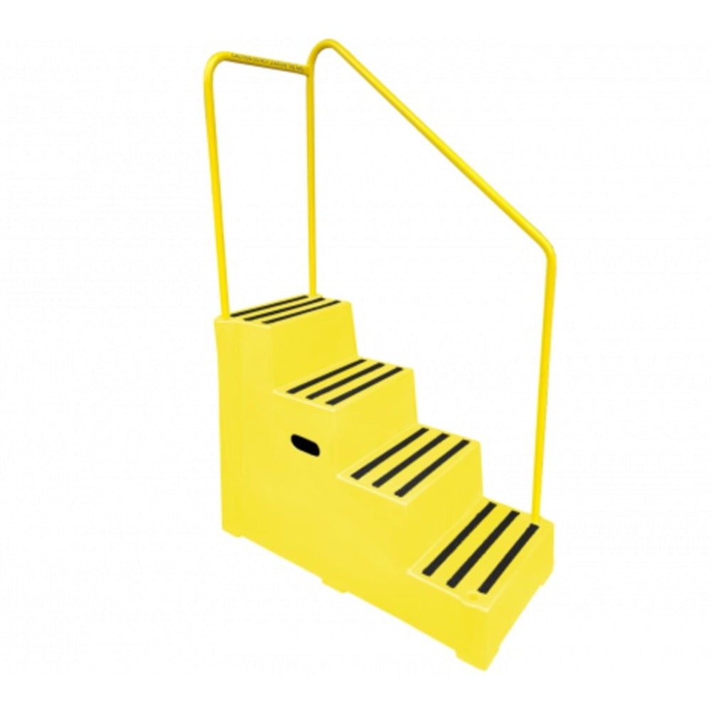 RW0104Y Heavy Duty Premium Safety Steps with Right Hand Rail in Yellow ...