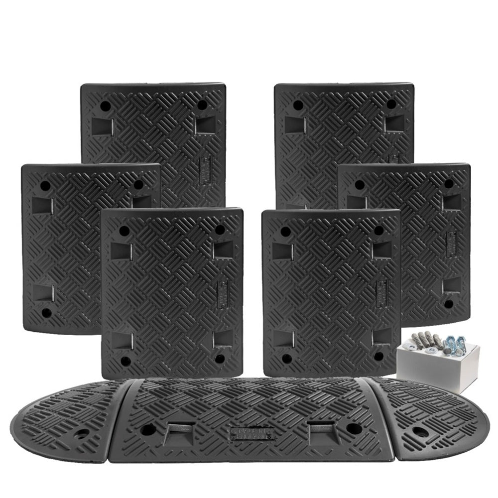 Speed Ramp in Black with 75mm Heavy Duty Sections - 4m Complete Kit ...