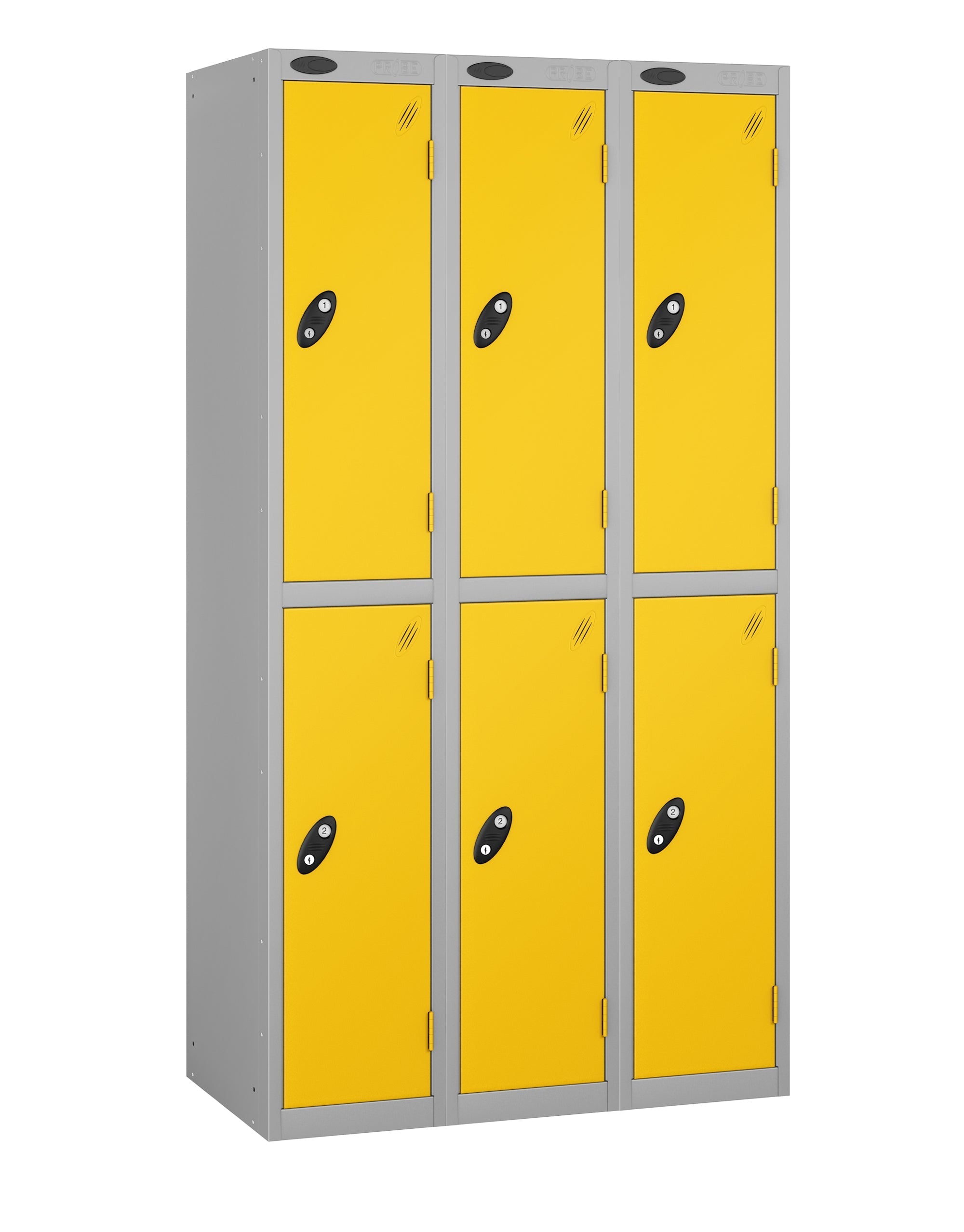 PROBEBOX STANDARD 3 NEST STEEL LOCKERS - ROYAL YELLOW 2 DOOR – One Stop ...