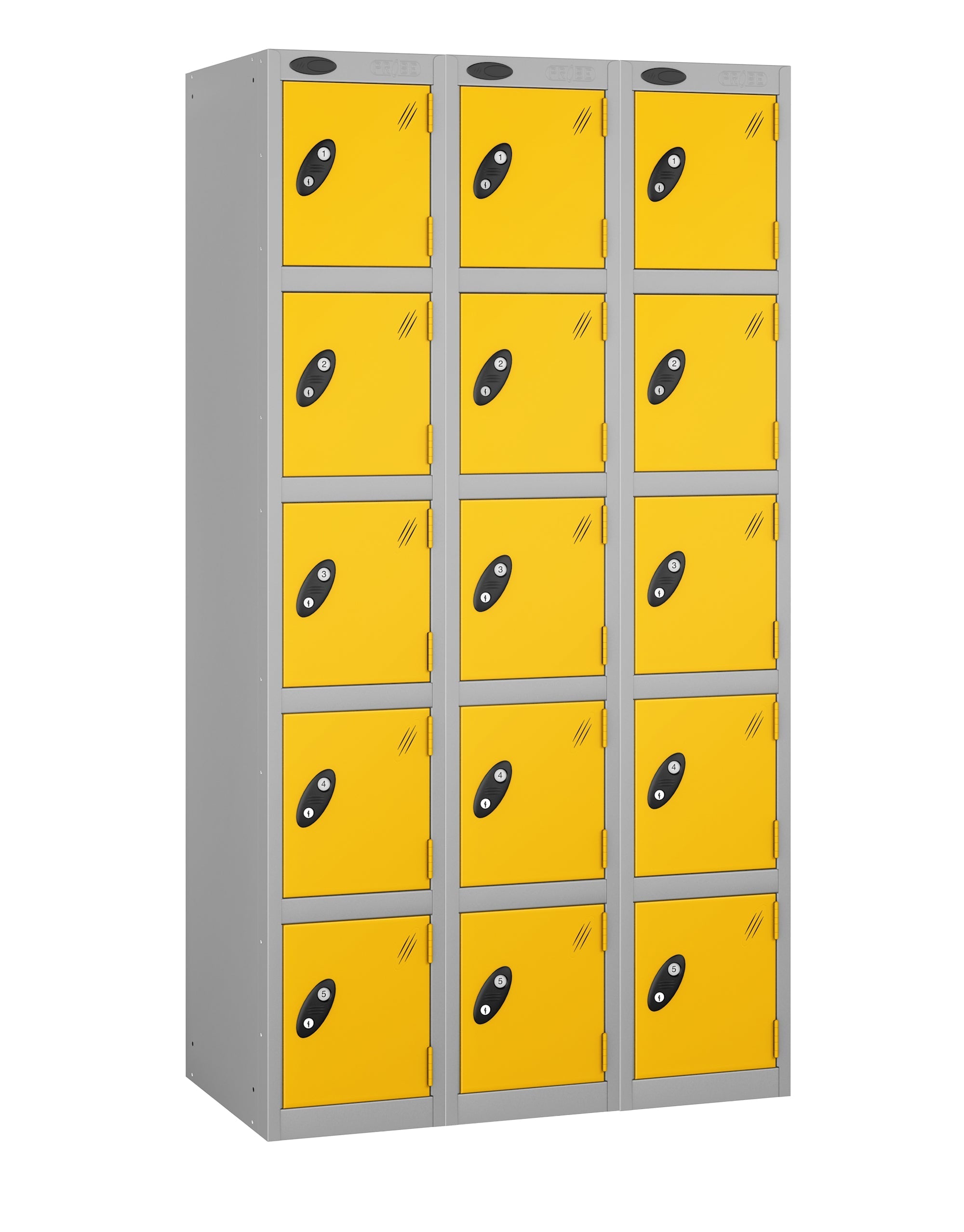 PROBEBOX STANDARD 3 NEST STEEL LOCKERS - ROYAL YELLOW 5 DOOR – One Stop ...