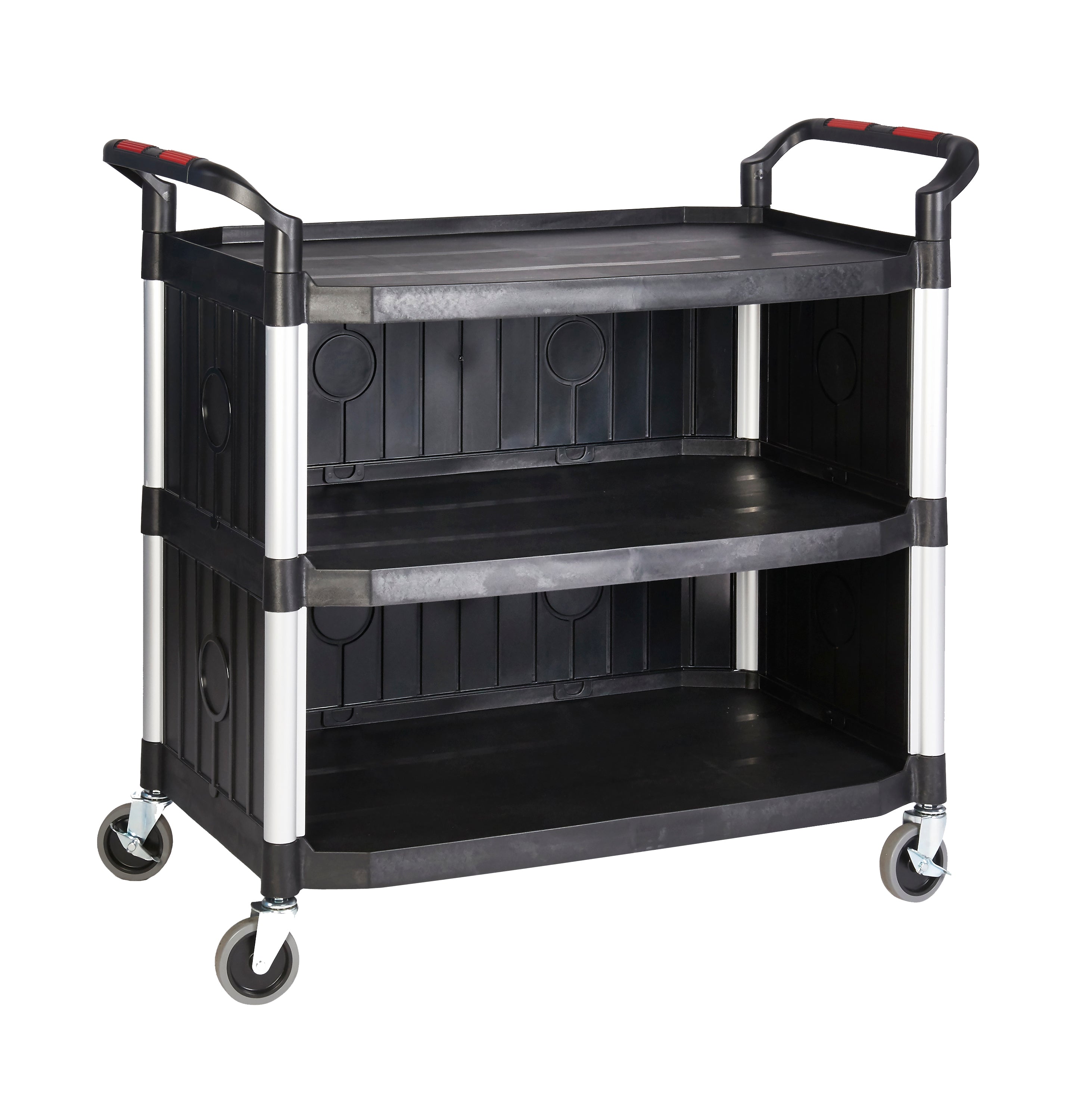 HI351Y Proplaz Multi Purpose Mobile Trolley with 3 Shelves & Enclosed ...