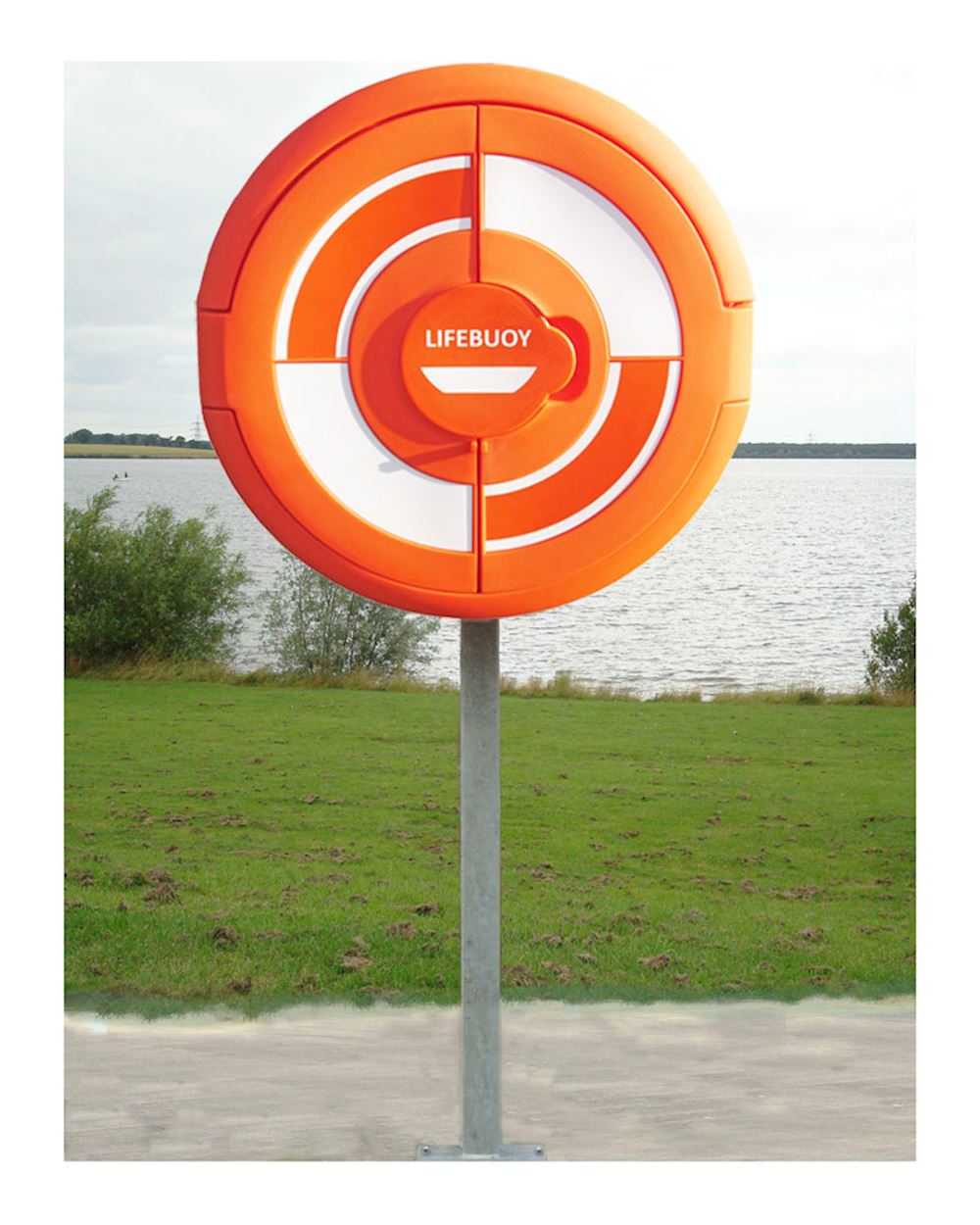 Surface Post Mounted Lifebuoy Cabinet - Suitable for 24 Inch Lifebuoys ...