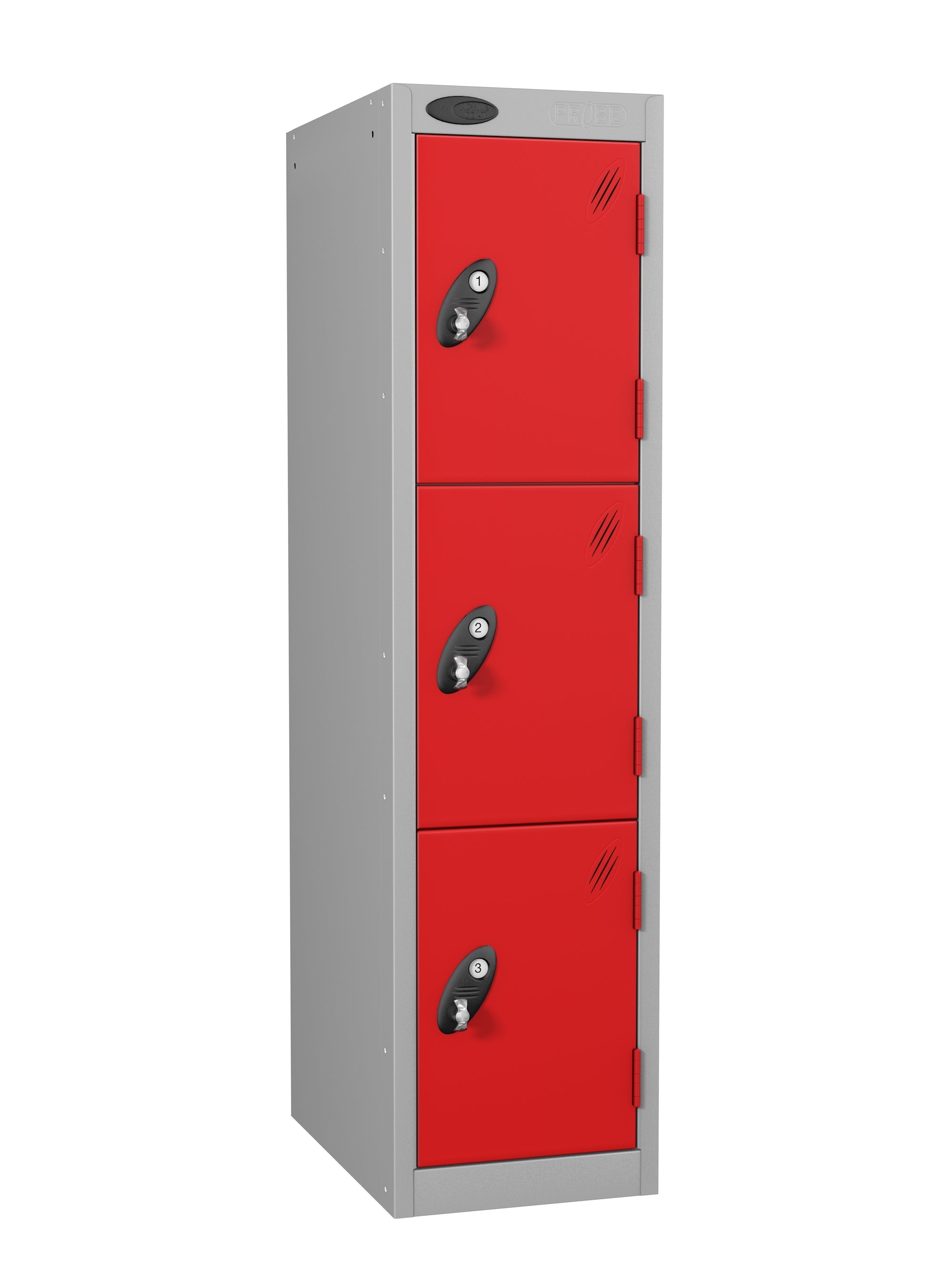 PROBELOW LOW LEVEL 1 NEST STEEL LOCKERS - FLAME RED 3 DOOR – One Stop ...