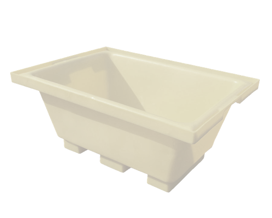 Heavy Duty Construction Mortar Mixing Tubs in White with a 250 Litre C ...